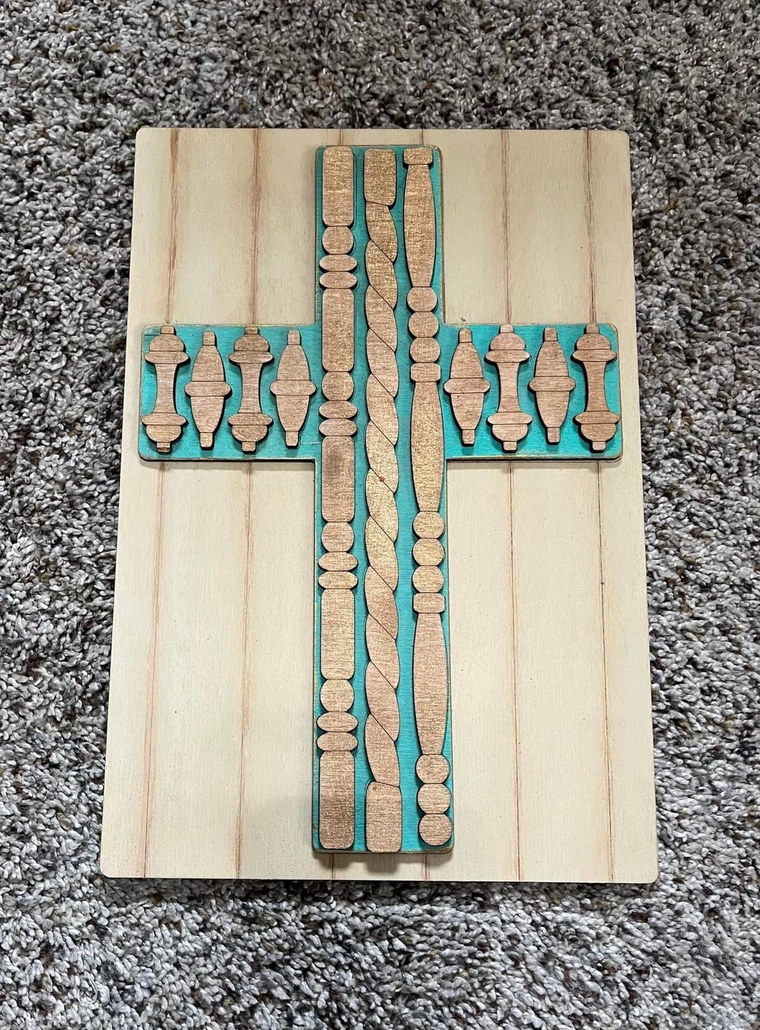 Triple Spindle Cross, Detailed Spindle Cross, Diy Cutout - Etsy