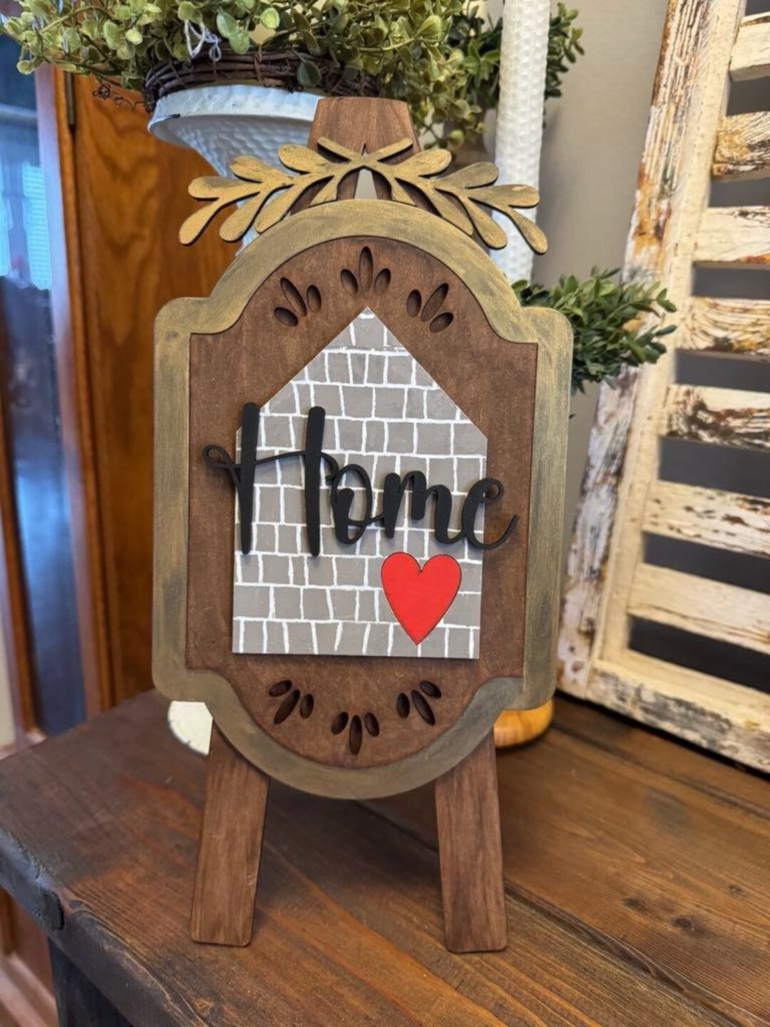 Interchangeable Easel Sign | Home Decor | Customizable Seasonal Accent ...