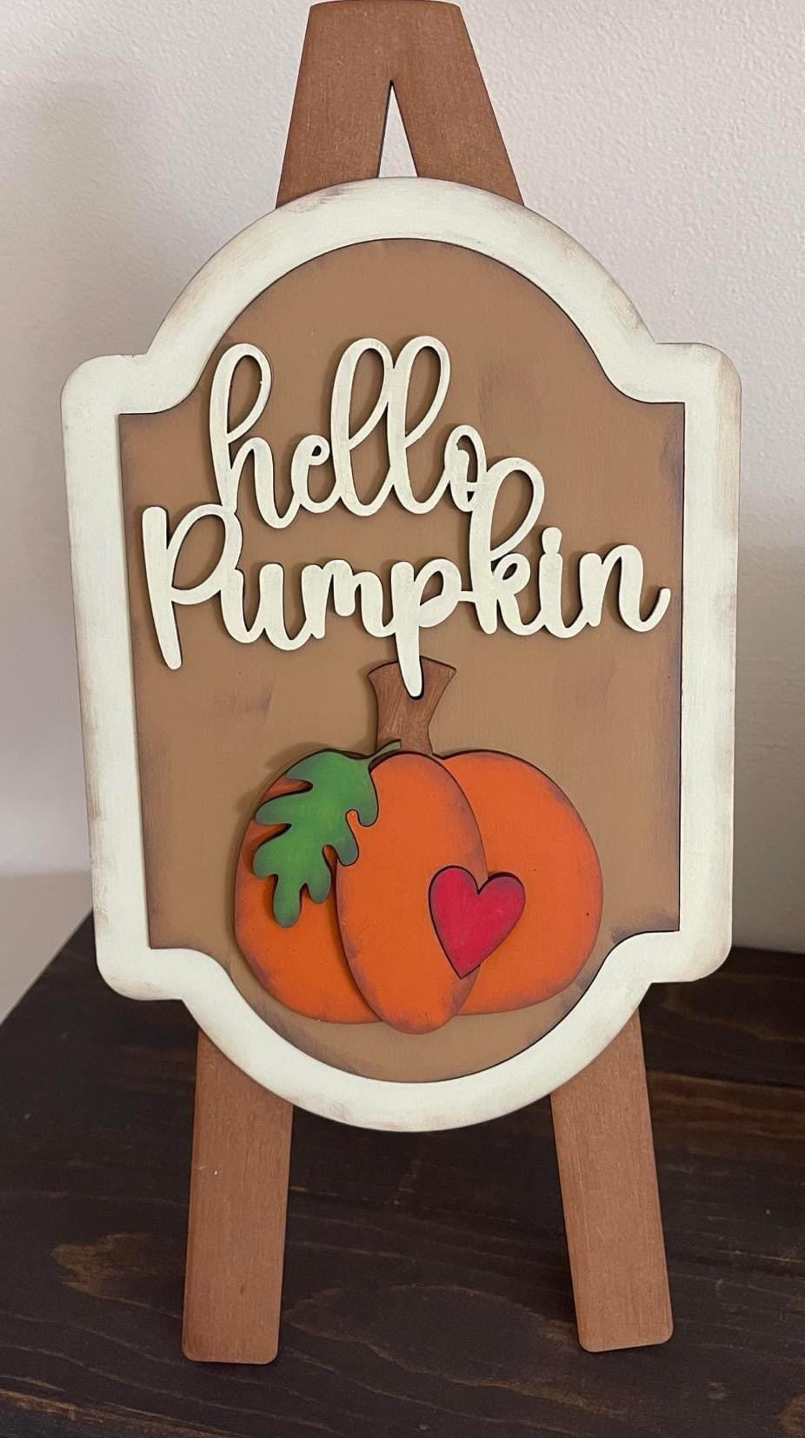 Interchangeable Easel Sign | Hello Pumpkin Fall Decor | Autumn Home ...
