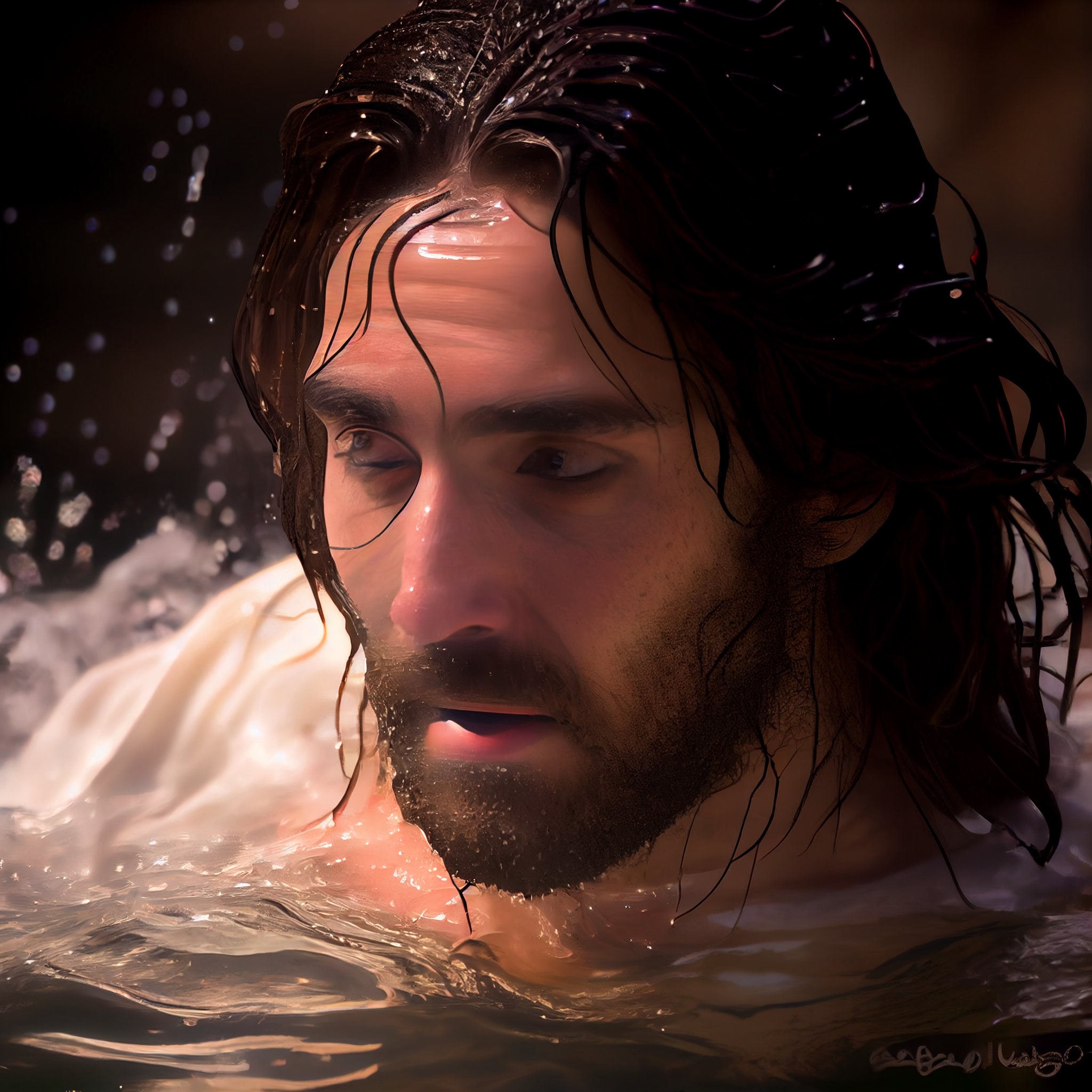 Jesus Baptism Digital Print, Wall Art, Instant Download 2 - Etsy