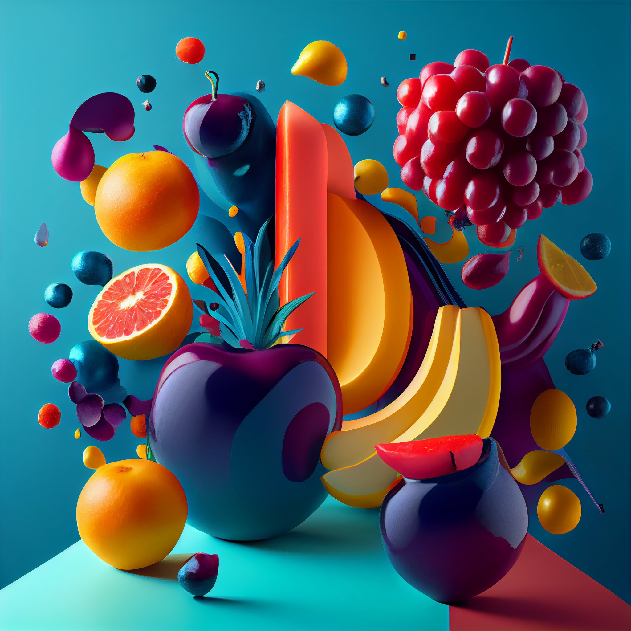 Instant Digital Download: Vibrant Fruit Digital Art Collection - Etsy