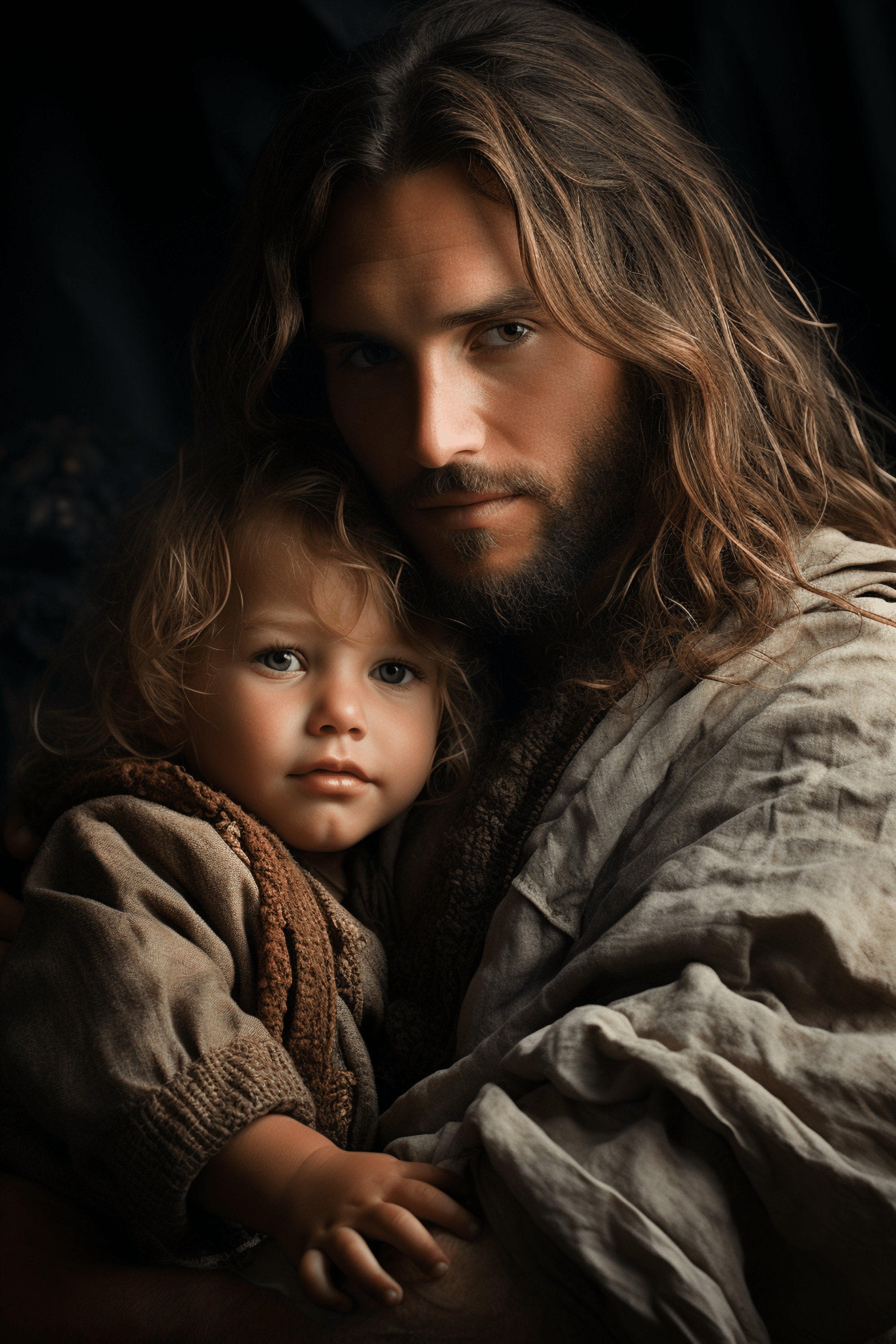 Jesus & a Little Boy - Etsy