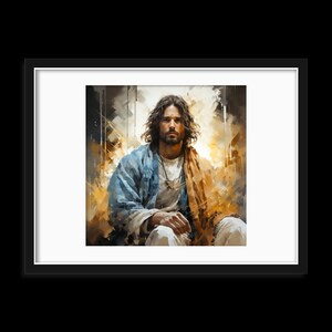 Jesus King in Royal Robe, Peaceful Jesus the Saviour Praying in ...
