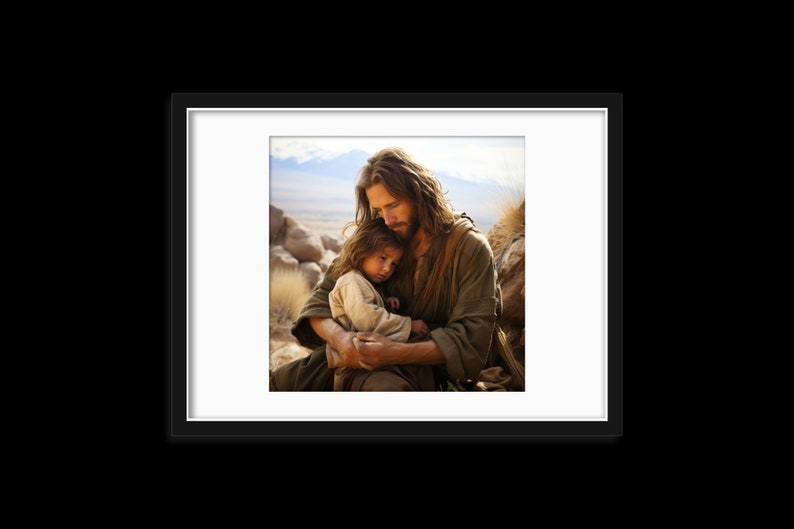 Hugging Boy, Art of Jesus, Religious Christian Jesus, Faith-inspired ...