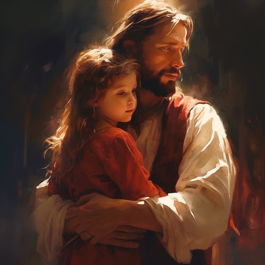 Jesus and Girl 03 - Etsy