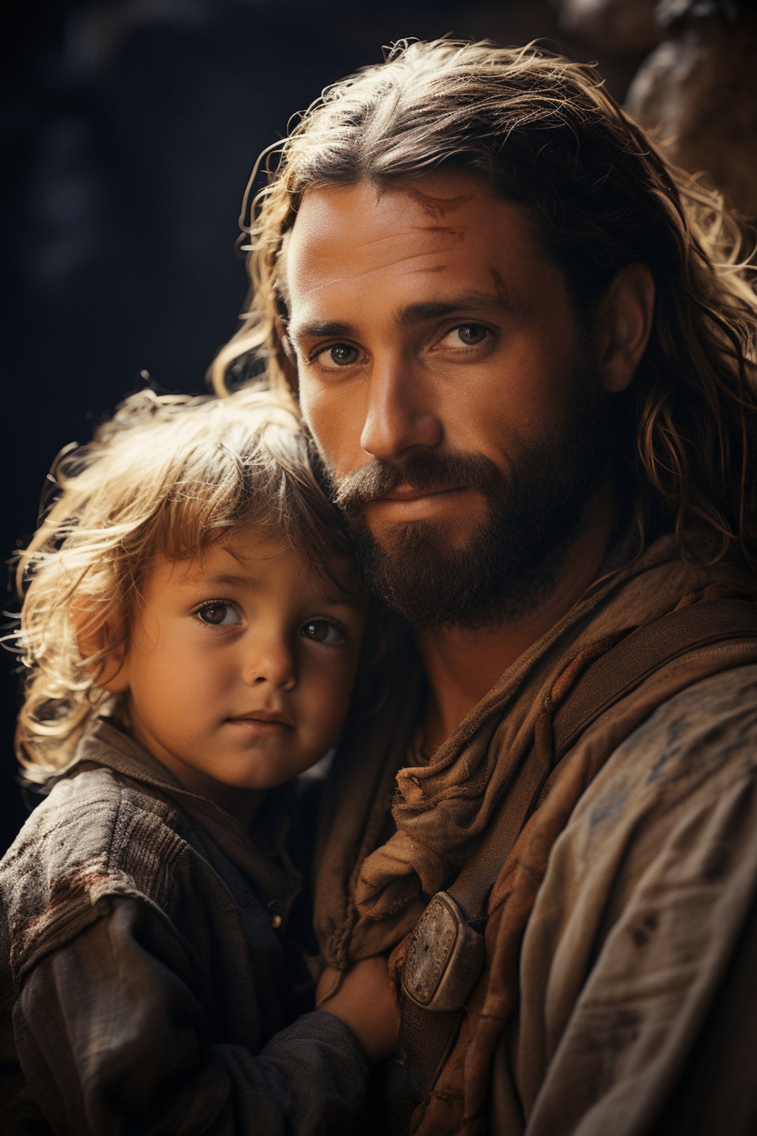 Jesus & a Little Boy - Etsy