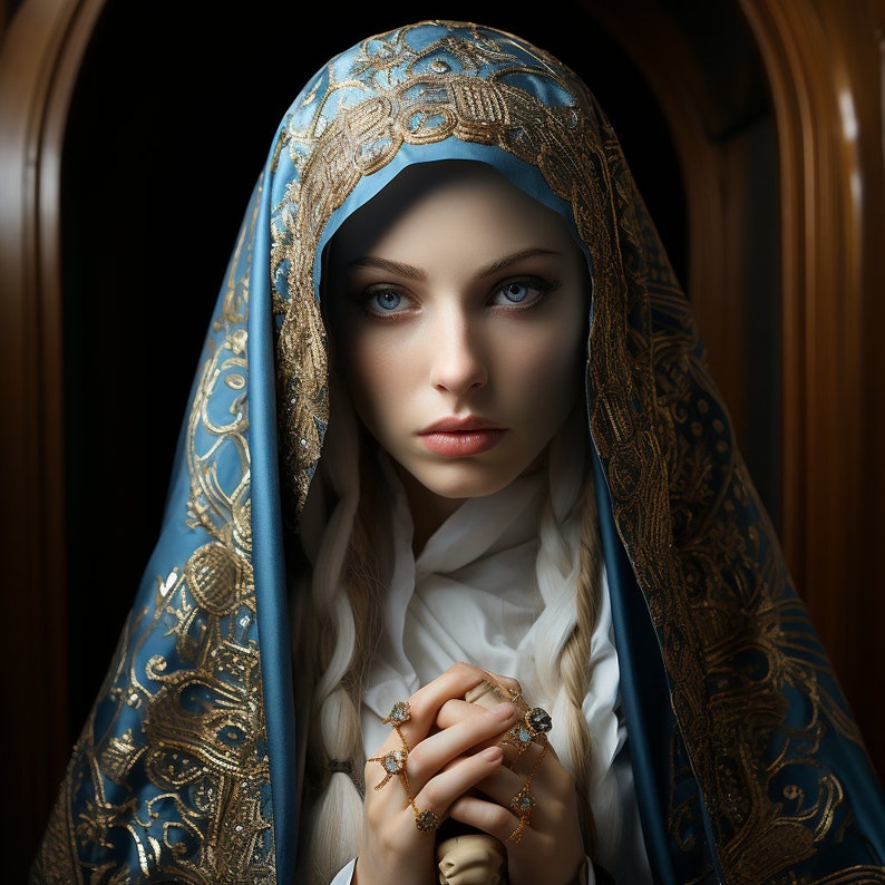 Saint Mary, Praying, Faith Love and Hope. - Etsy