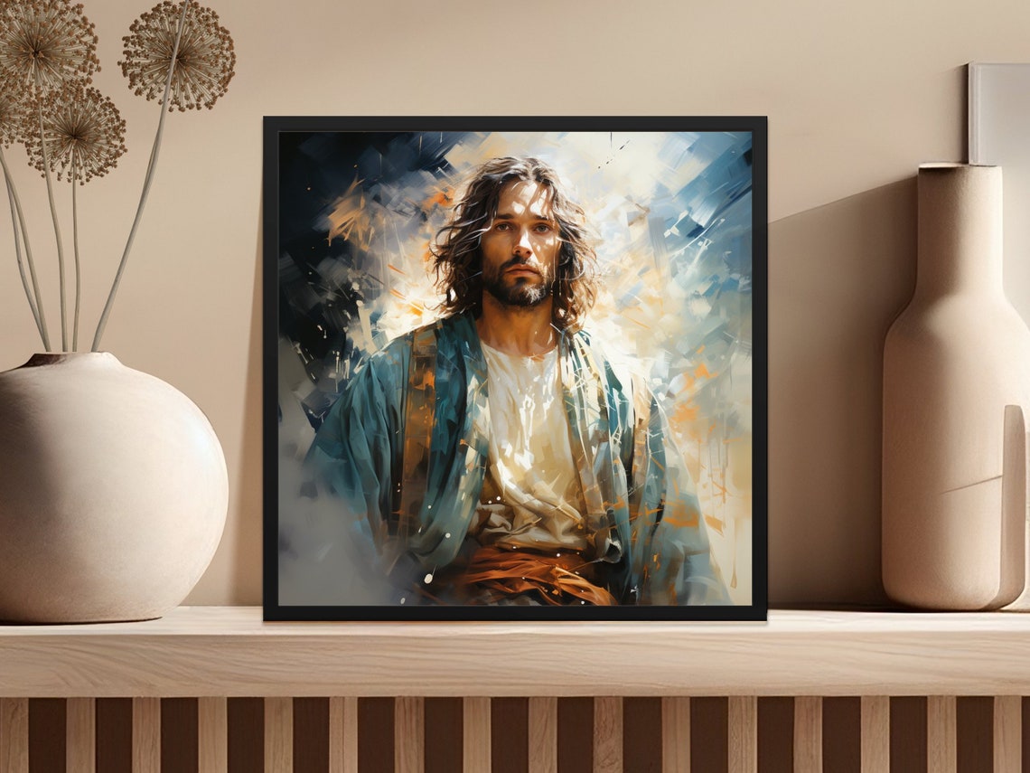 Jesus King in Royal Robe,peaceful Jesus the Savior Praying in ...