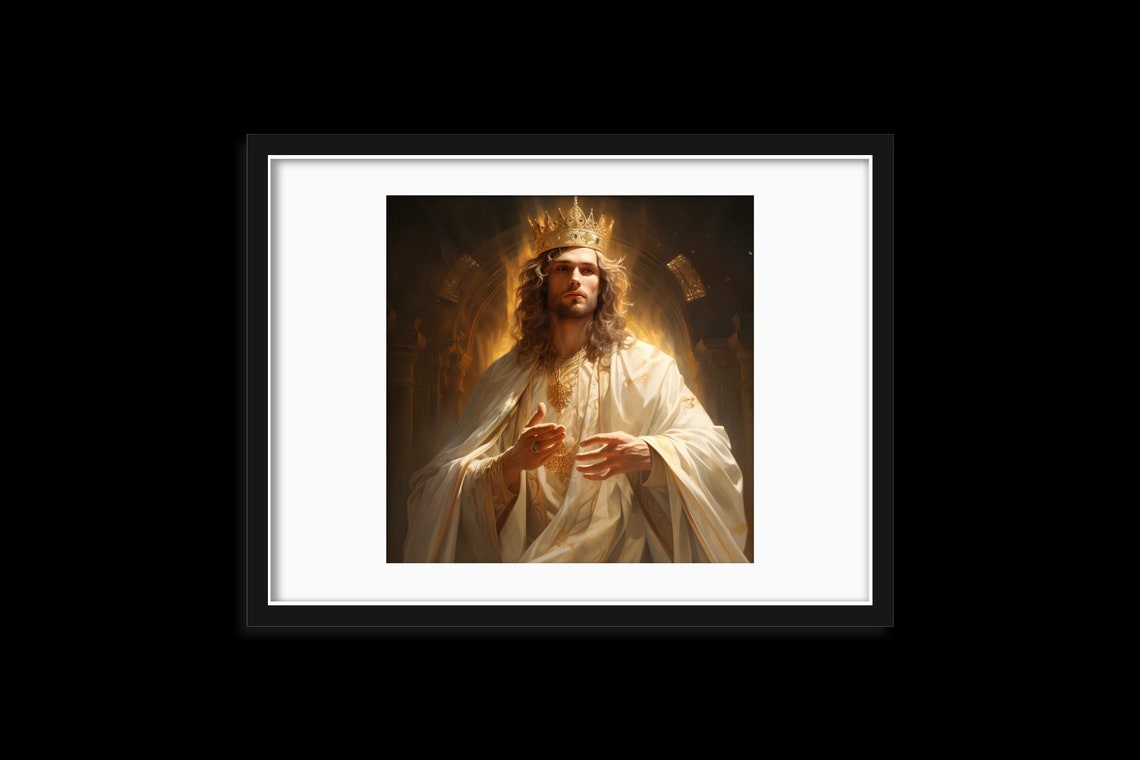 Jesus Christ the Messiah is King, Christian Art, Religious Wall Decor ...