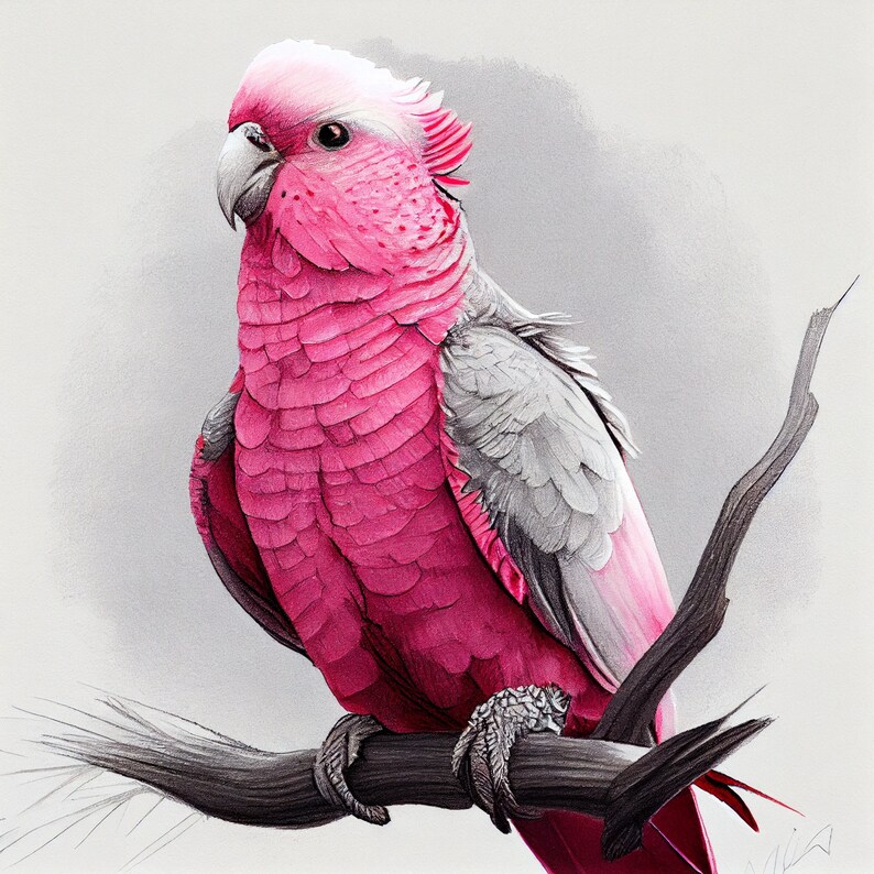 Captivating Australian Galah Digital Print - Instant Download Wall Art ...