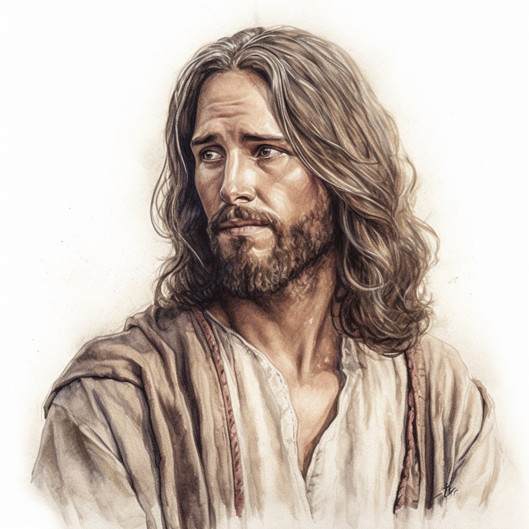 Jesus Sketch Digital Printable Download - Religious Artwork for Home ...