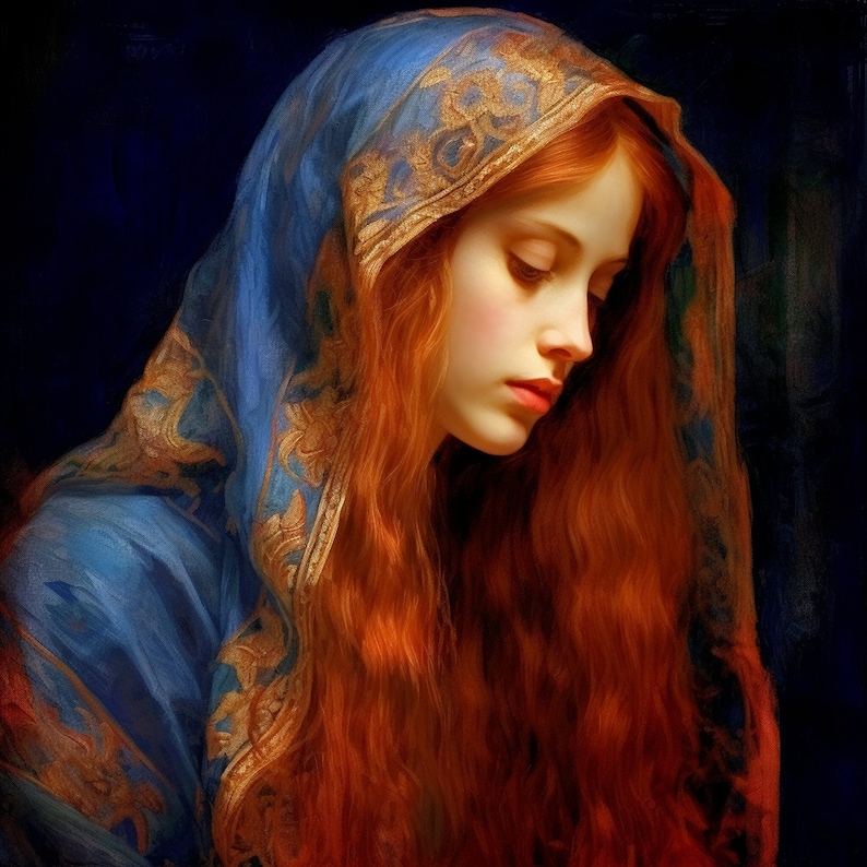 Digital Oil Painting of Mary Magdalene | Christian Art Decor - Etsy