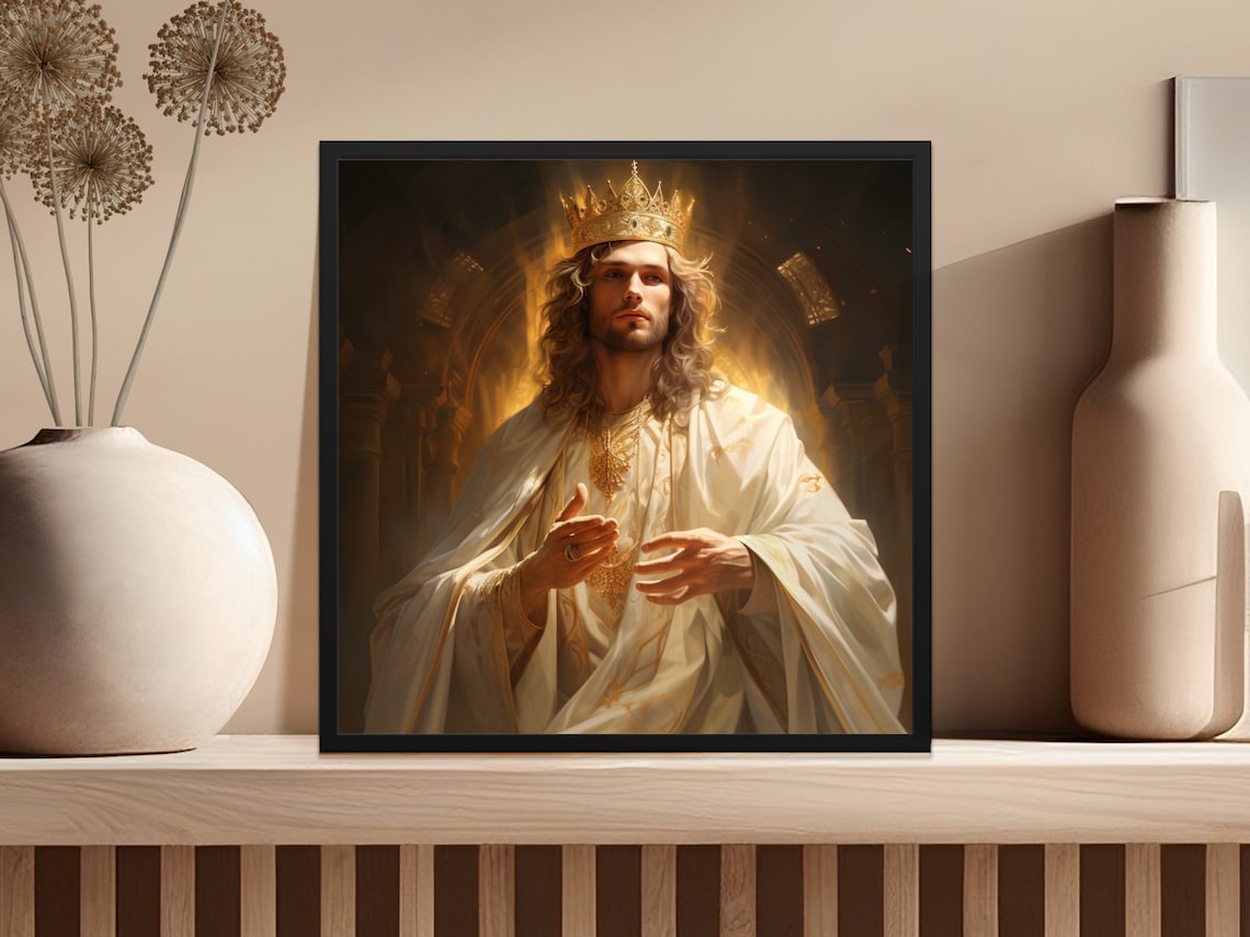 Jesus Christ the Messiah is King, Christian Art, Religious Wall Decor ...