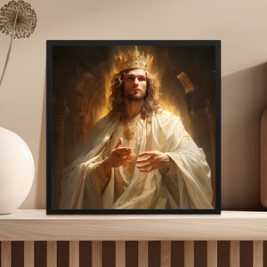 Jesus Christ the Messiah is King, Christian Art, Religious Wall Decor ...