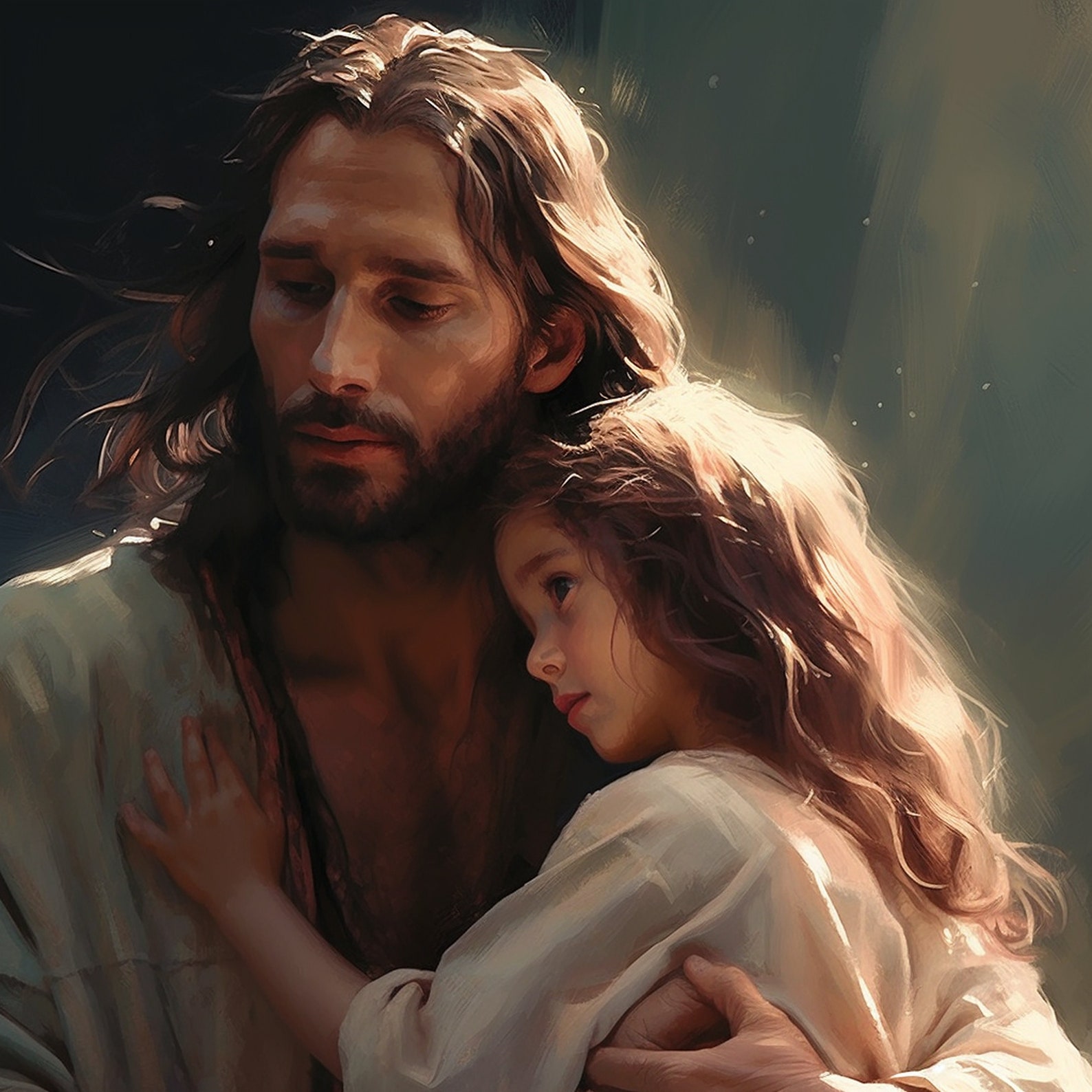 Jesus and Girl 02 - Etsy