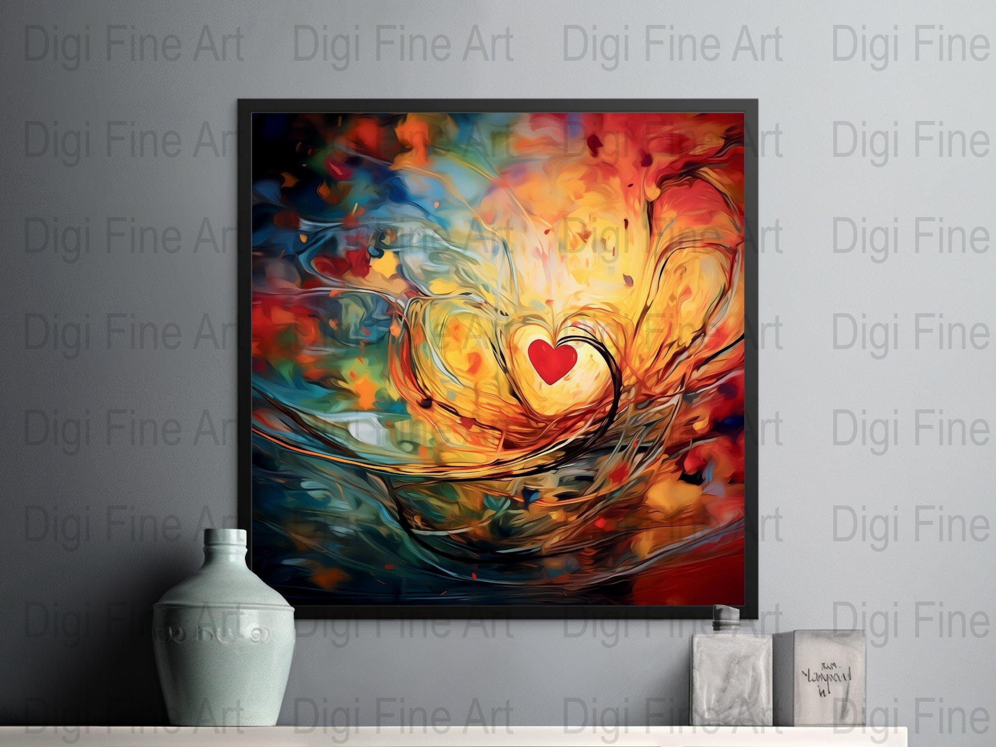 Abstract Love Heart - Etsy