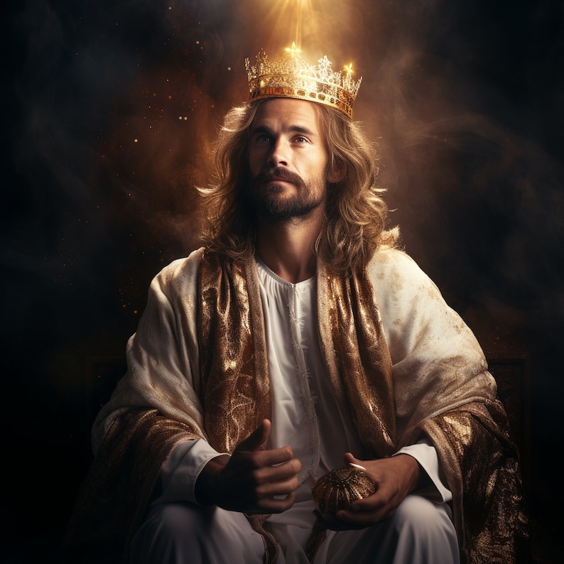 Jesus Christ the Messiah is King, Christian Art, Religious Wall Decor ...