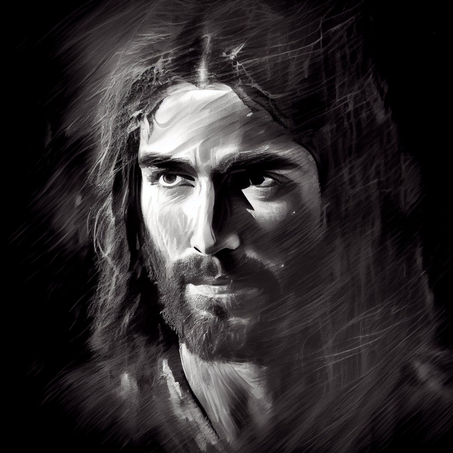 Jesus Christ Sketch Art Printable - Etsy