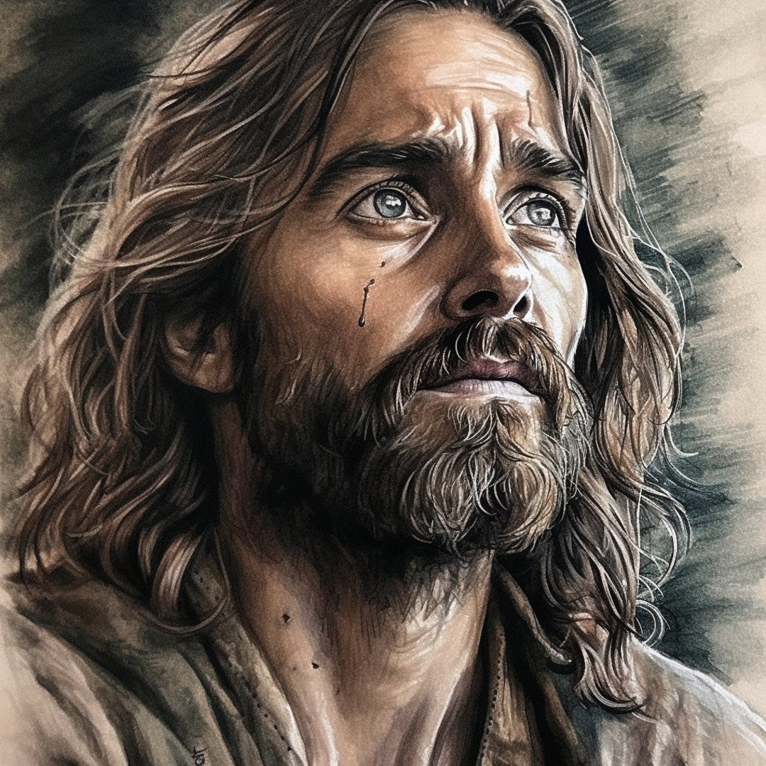 Jesus Sketch Digital Printable Download - Religious Artwork for Home ...
