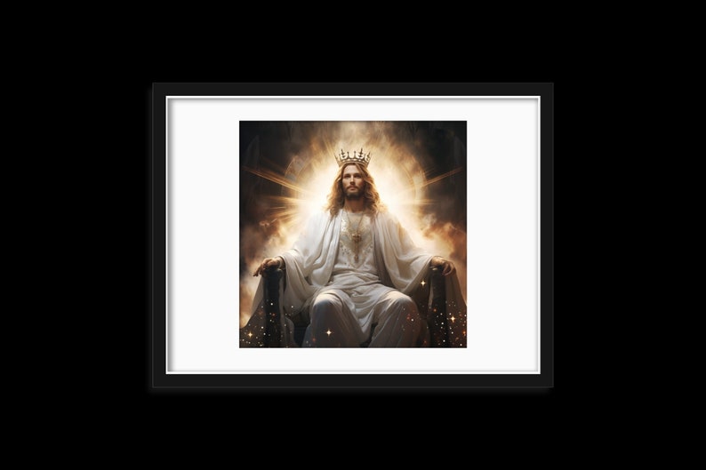 Jesus Christ the Messiah is King, Golden Crown Christian Art, Religious ...