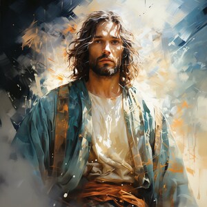 Jesus King in Royal Robe,peaceful Jesus the Savior Praying in ...