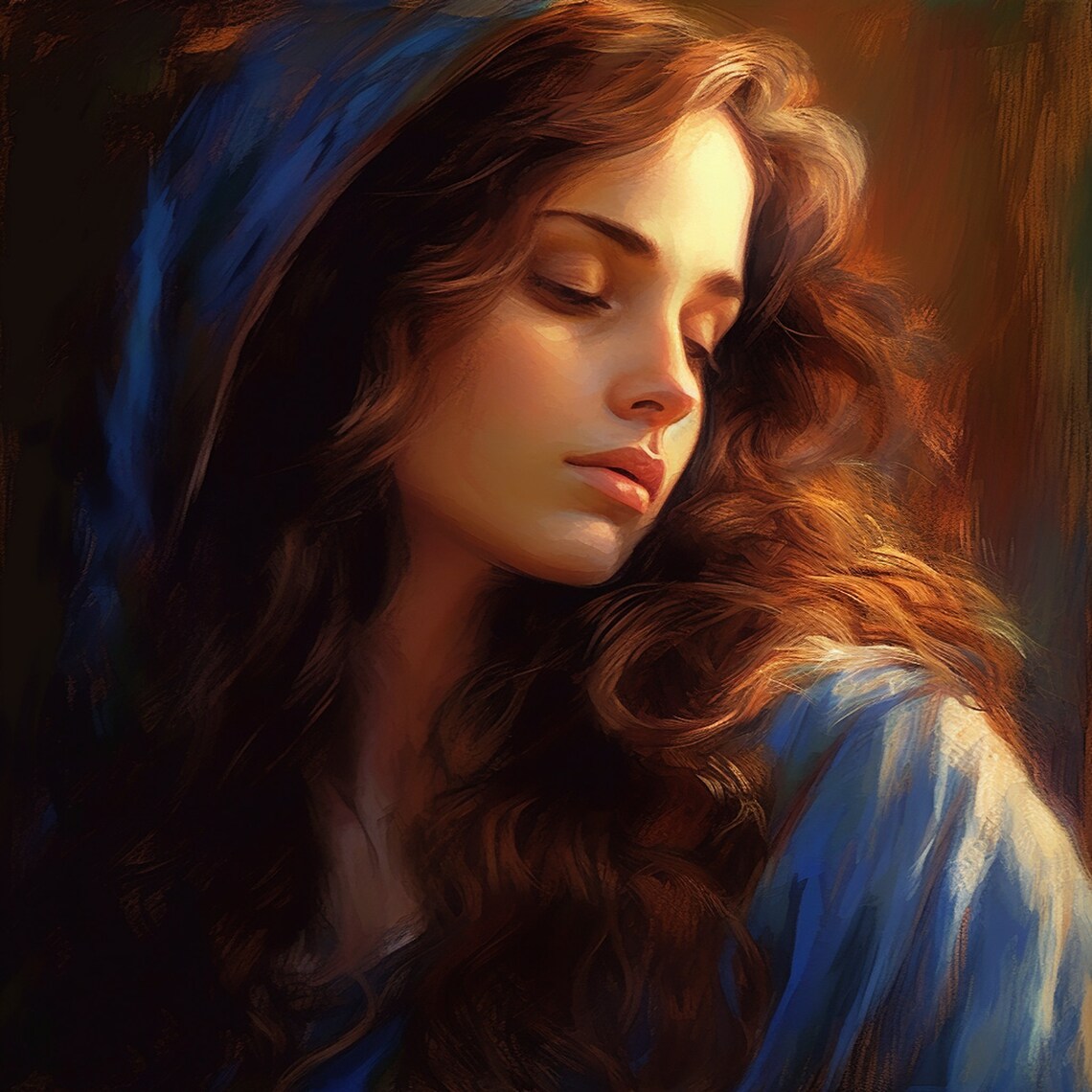 Digital Oil Painting of Mary Magdalene | Christian Art Decor - Etsy