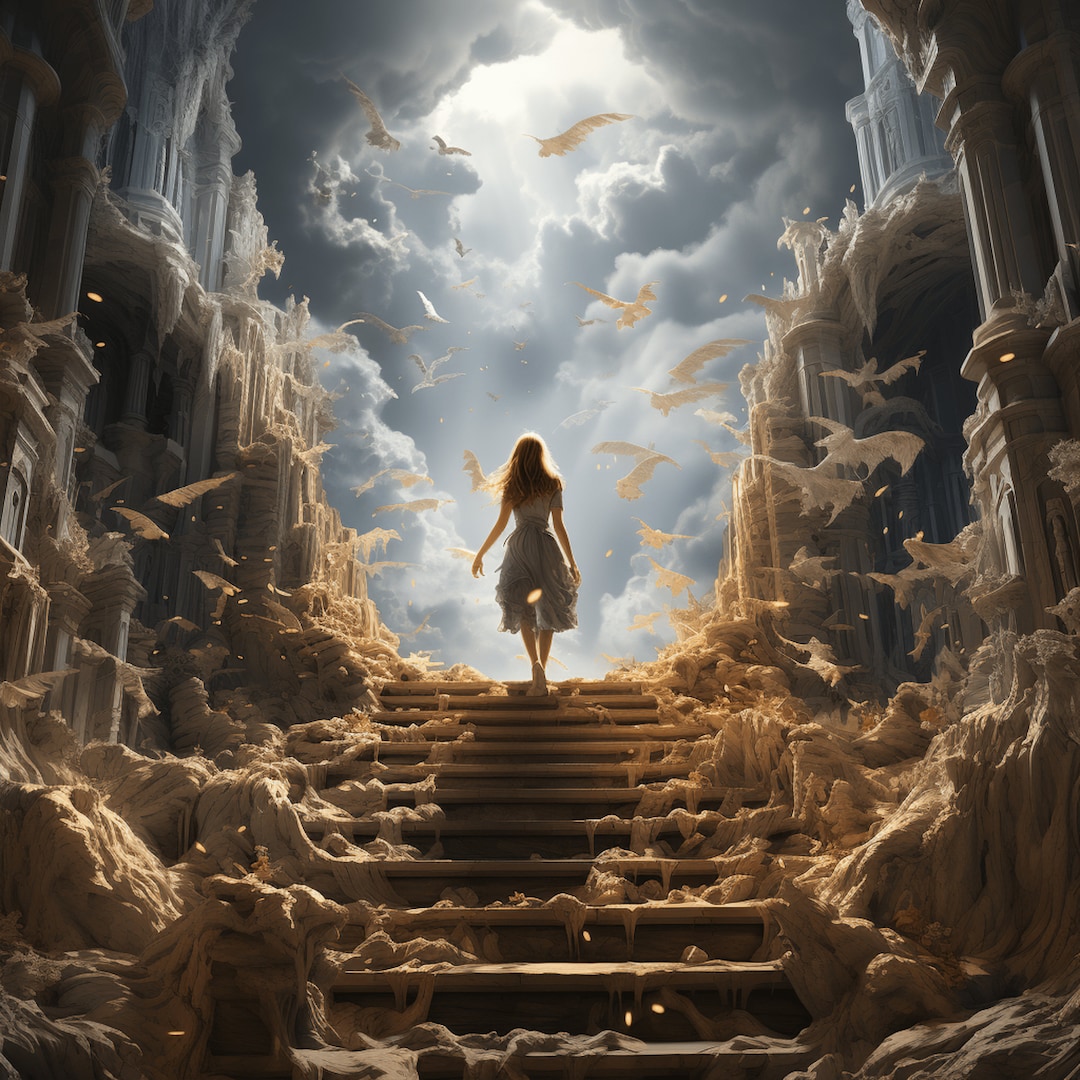 Transcendent Passage: Striking Digital Wall Picture of a Woman ...