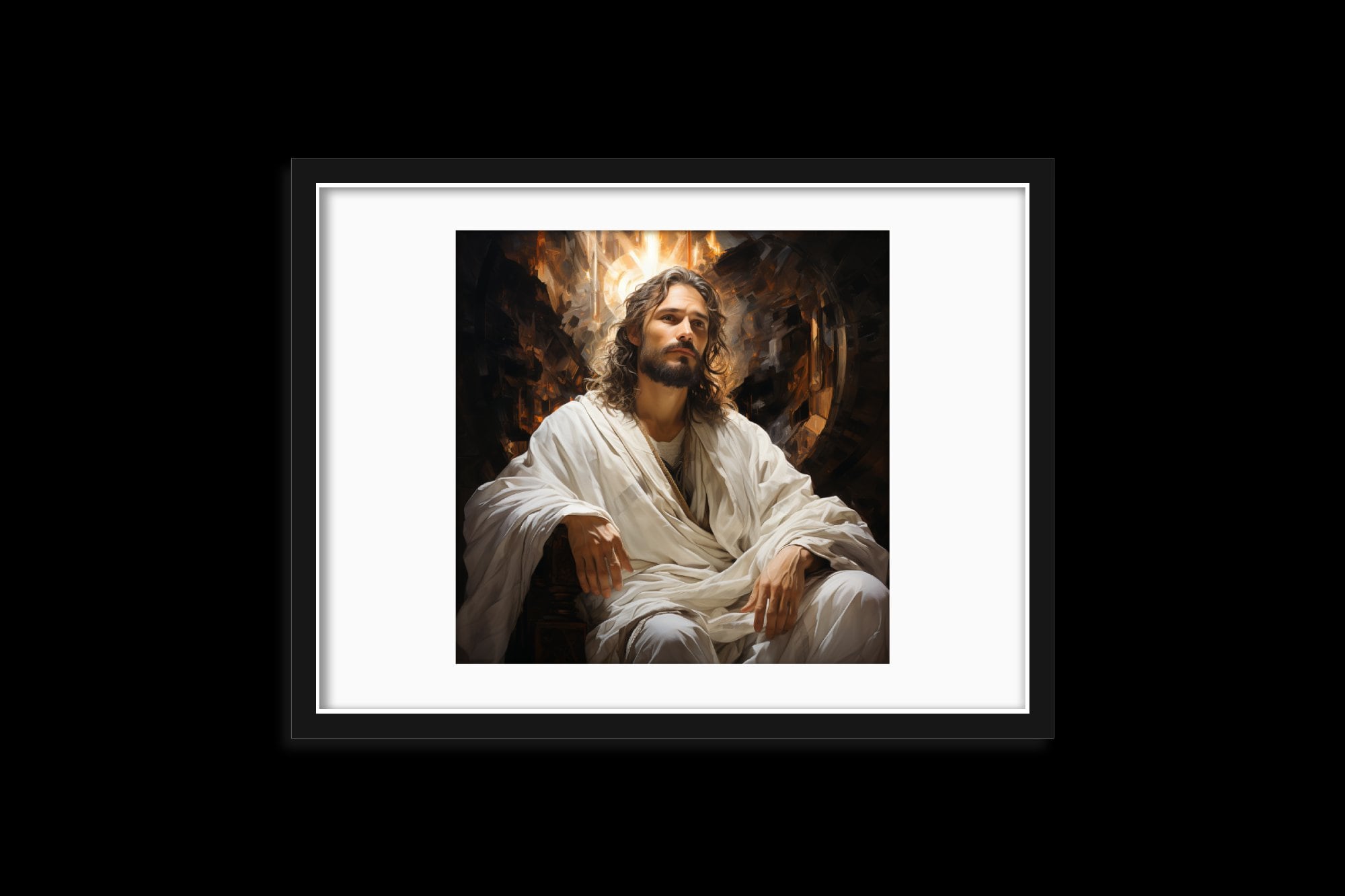 Jesus is King, Crown, Divine, Oil Portrait, Christian Art, Religious ...