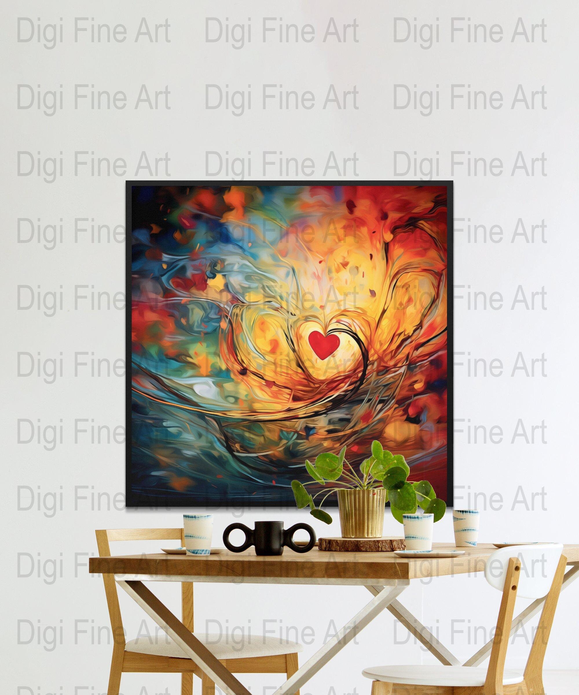 Abstract Love Heart - Etsy