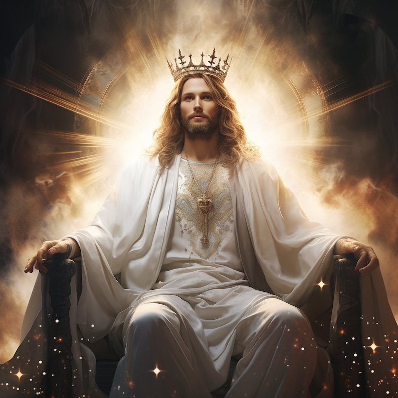 Jesus Christ the Messiah is King, Golden Crown Christian Art, Religious ...