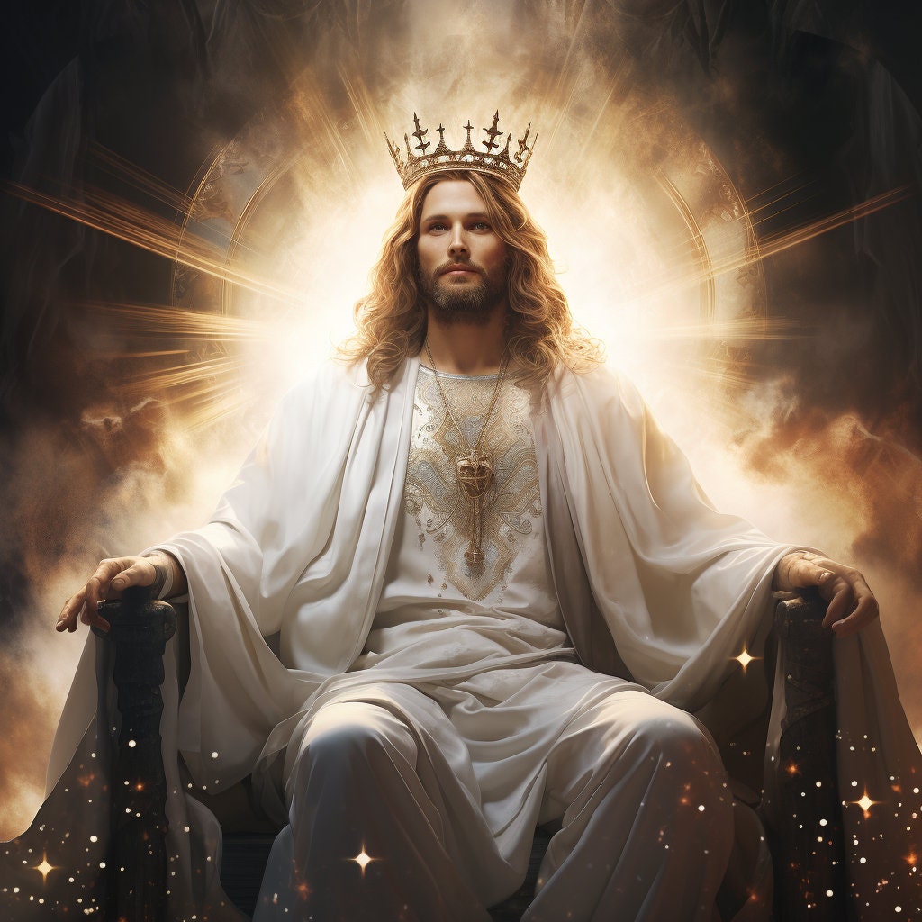 Jesus Christ the Messiah is King, Golden Crown Christian Art, Religious ...