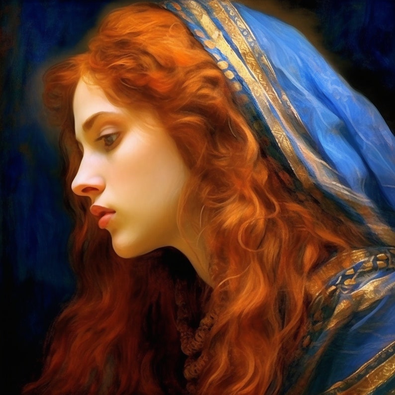 Digital Oil Painting of Mary Magdalene | Christian Art Decor - Etsy