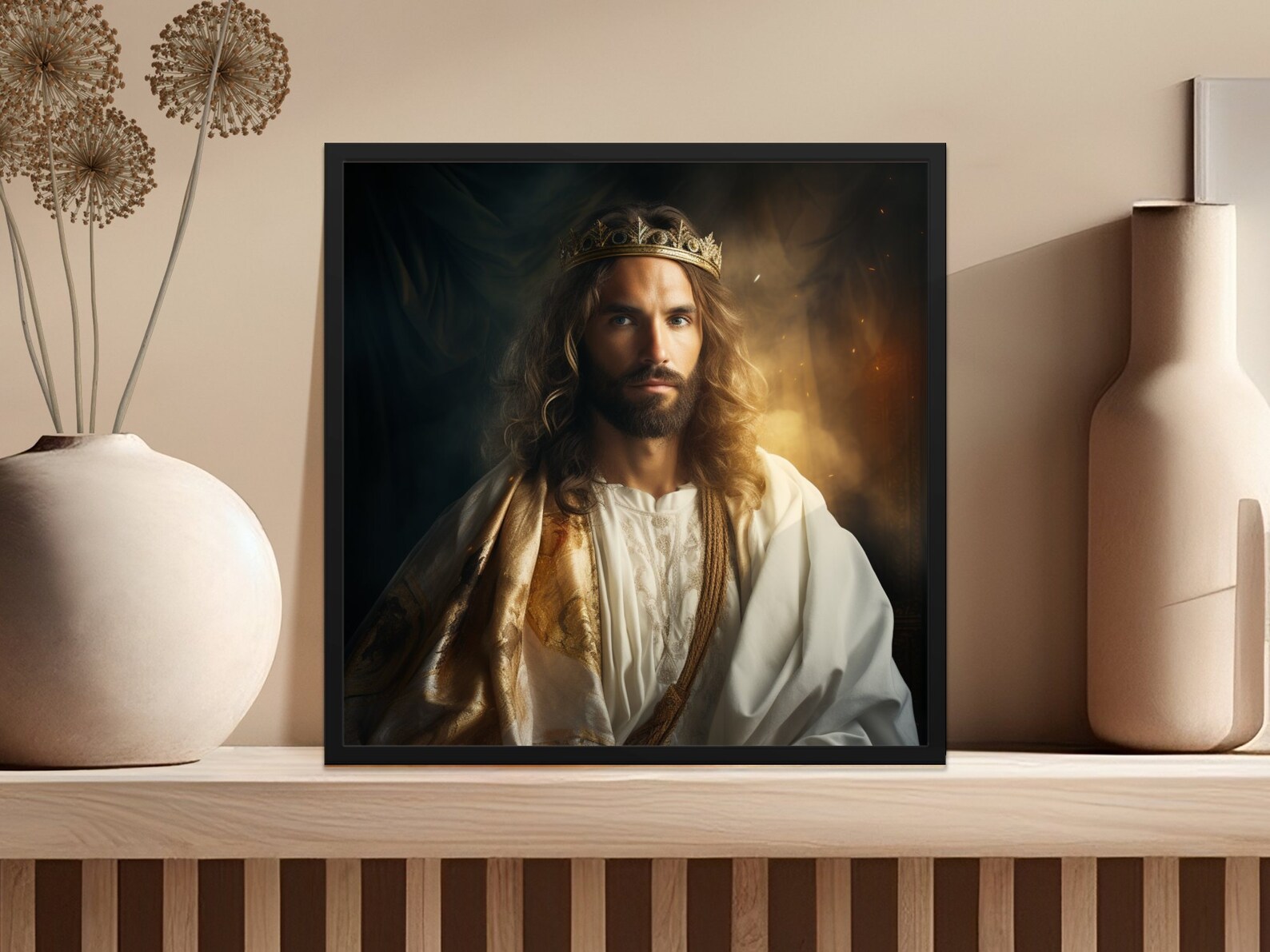 Jesus Christ the Messiah is King, Christian Art, Religious Wall Decor ...