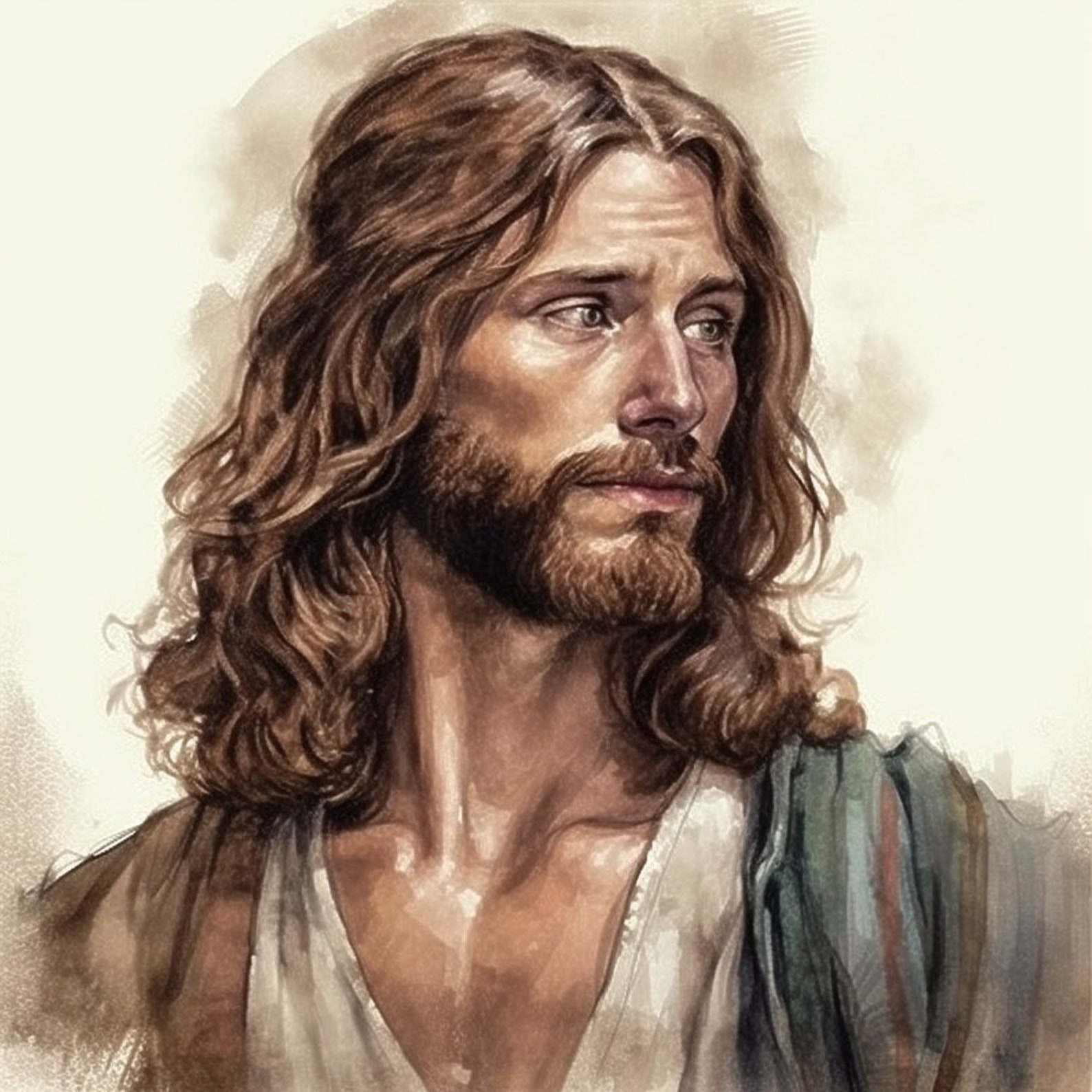 Jesus Sketch Digital Printable Download - Religious Artwork for Home ...