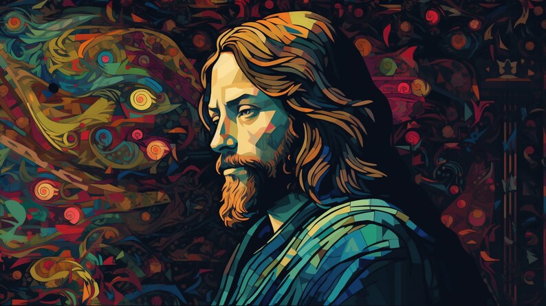 Van Gogh-inspired Jesus Masterpiece Unique Handcrafted and - Etsy