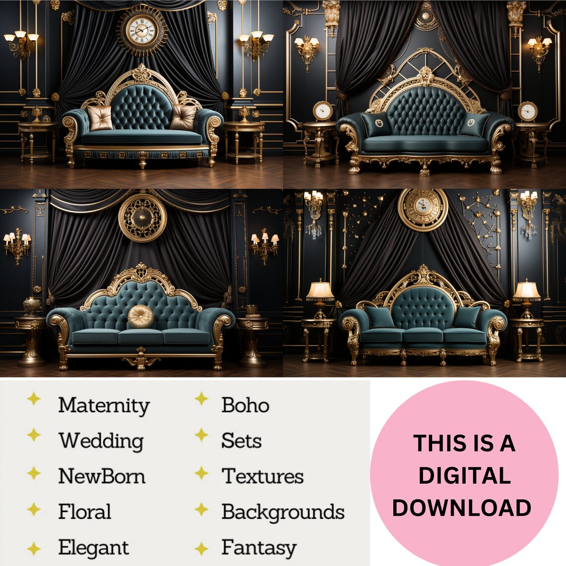 Sofa Pack 1 Photoshop Backdrops High Res 300 DPI - Etsy