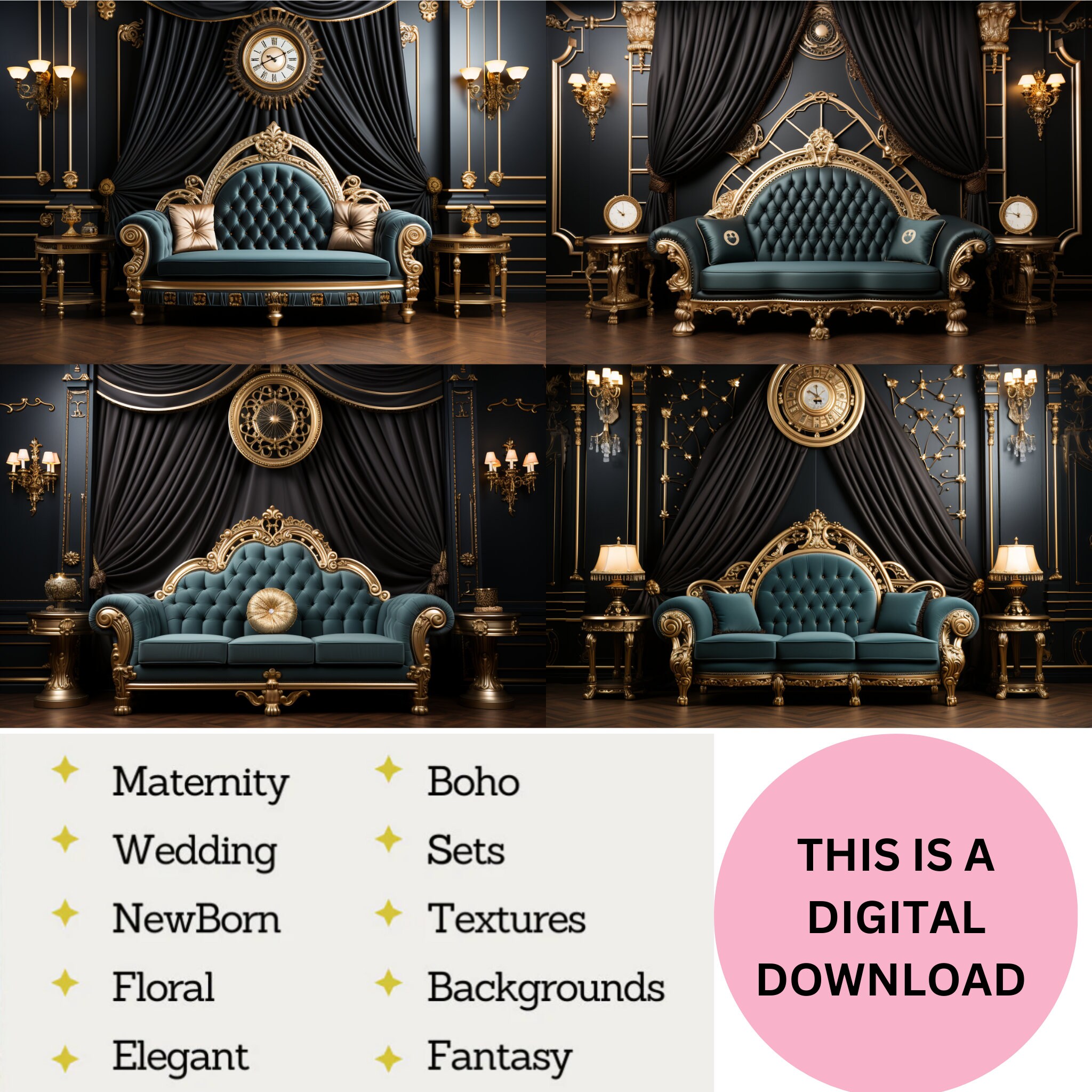 Sofa Pack 1 Photoshop Backdrops High Res 300 DPI - Etsy