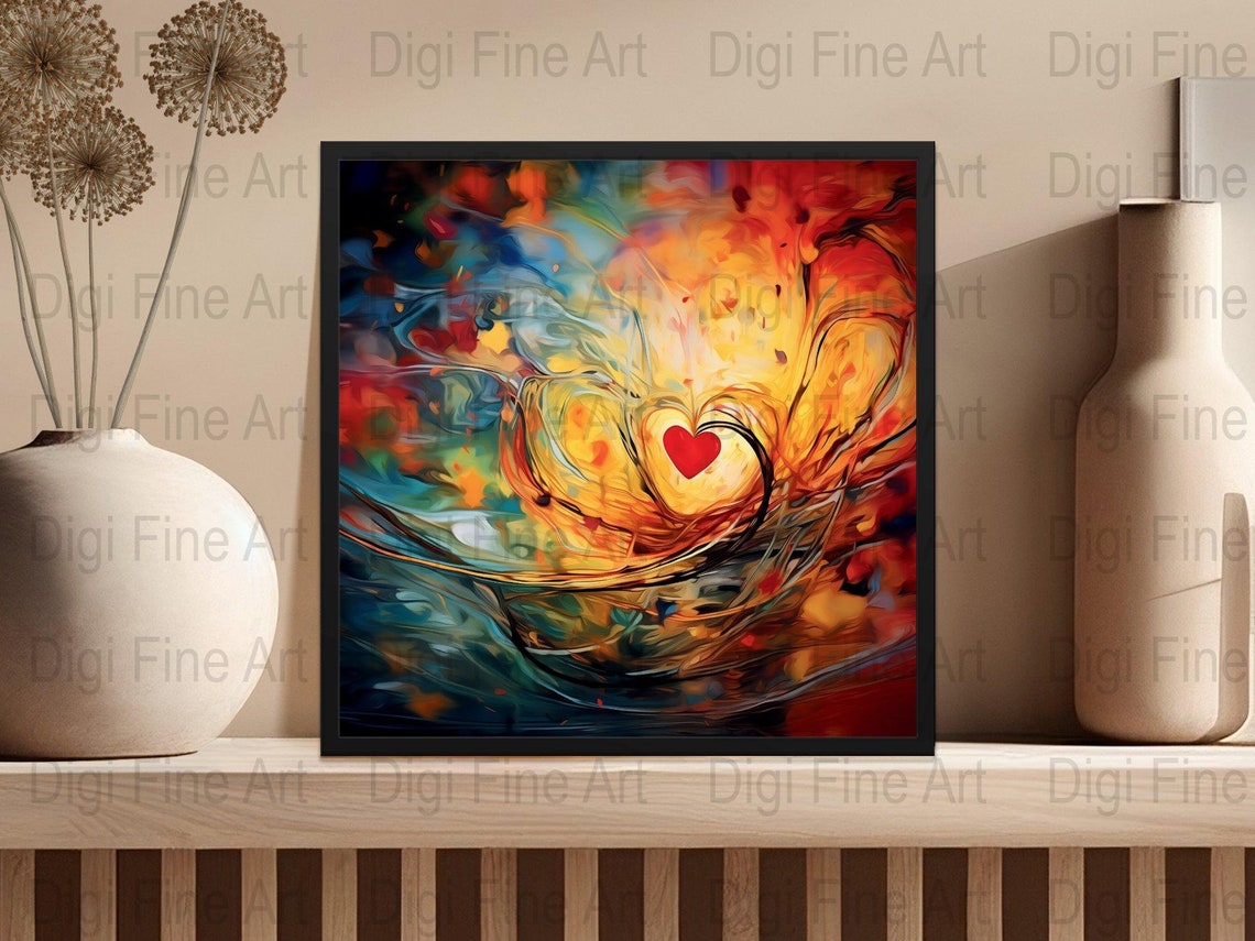 Abstract Love Heart - Etsy