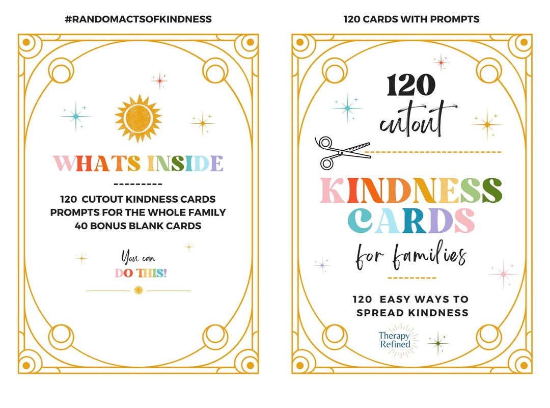 120 Cutout Kindness Card Activity Book - Etsy