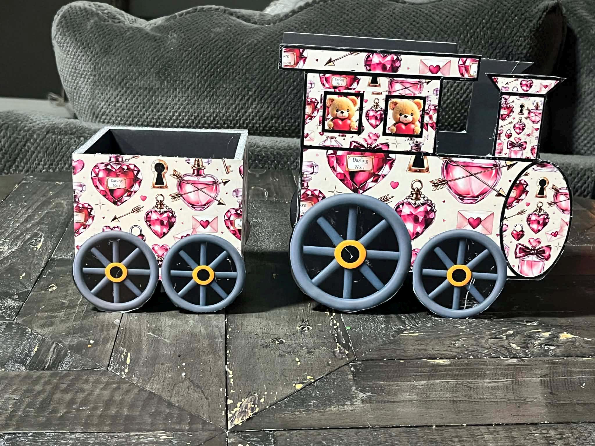 Train Box Template Canva Drag and Drop - Etsy