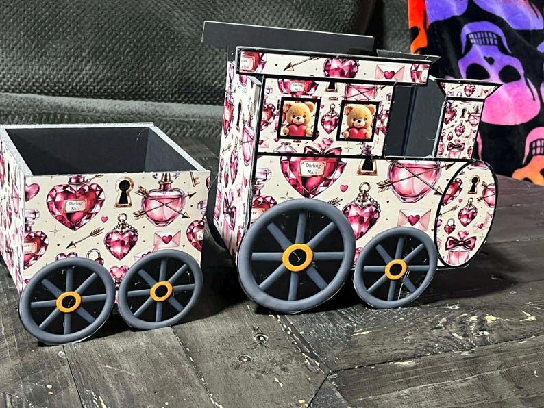 Train Box Template Canva Drag and Drop - Etsy