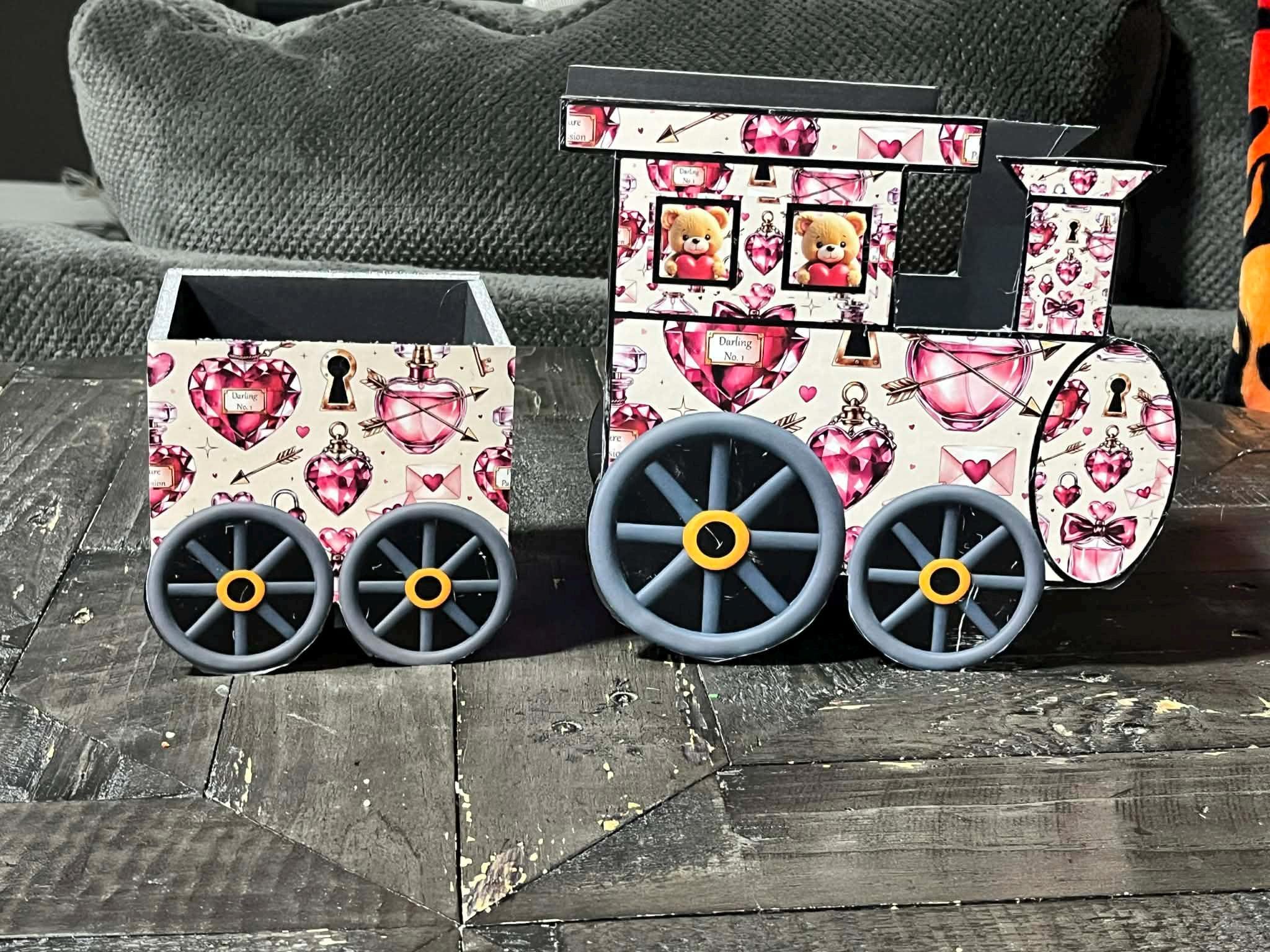 Train Box Template Canva Drag and Drop - Etsy
