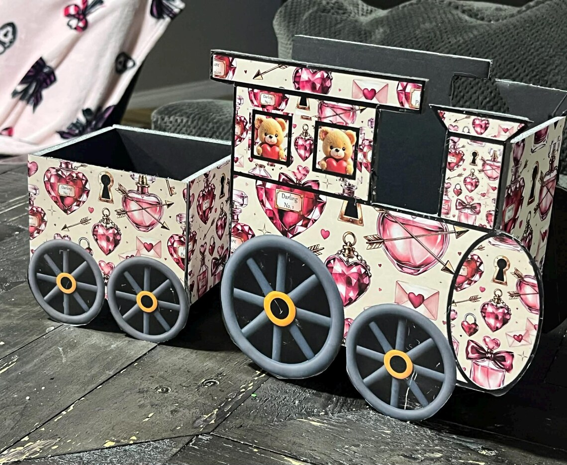Train Box Template Canva Drag and Drop - Etsy