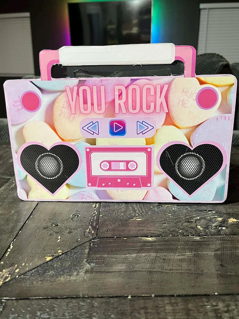Boombox Box Template Canva Drag and Drop - Etsy