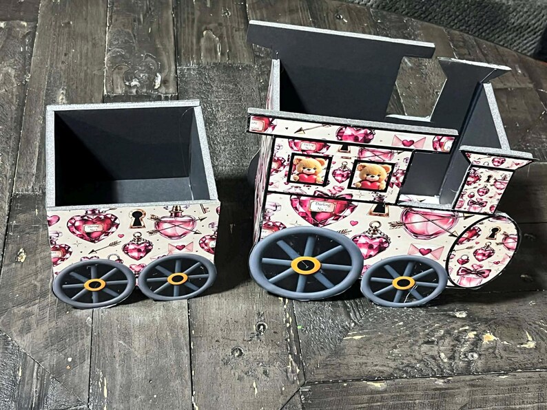 Train Box Template Canva Drag and Drop - Etsy