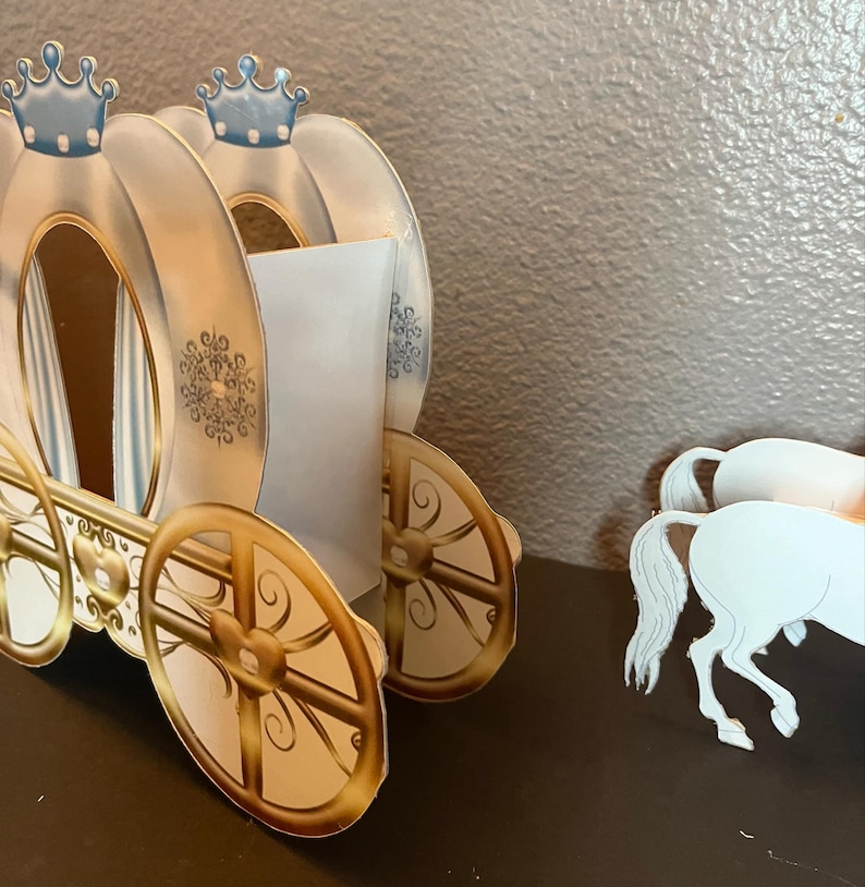 Princess Carriage Box Template - Etsy