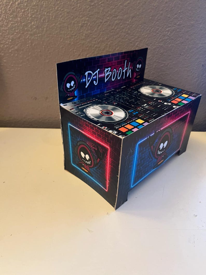DJ Booth Box Template - Etsy