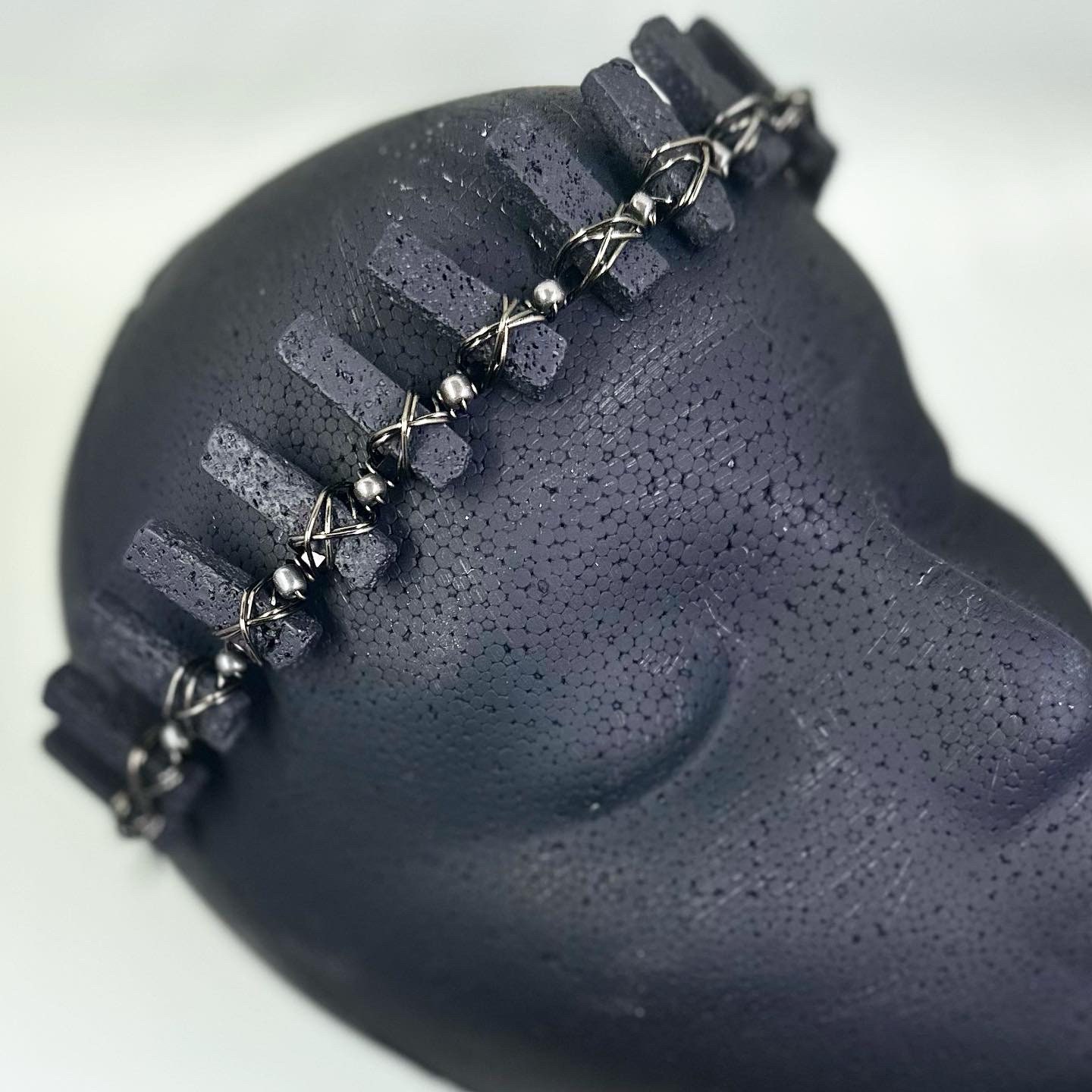 Black Lava Stone Crown - Etsy