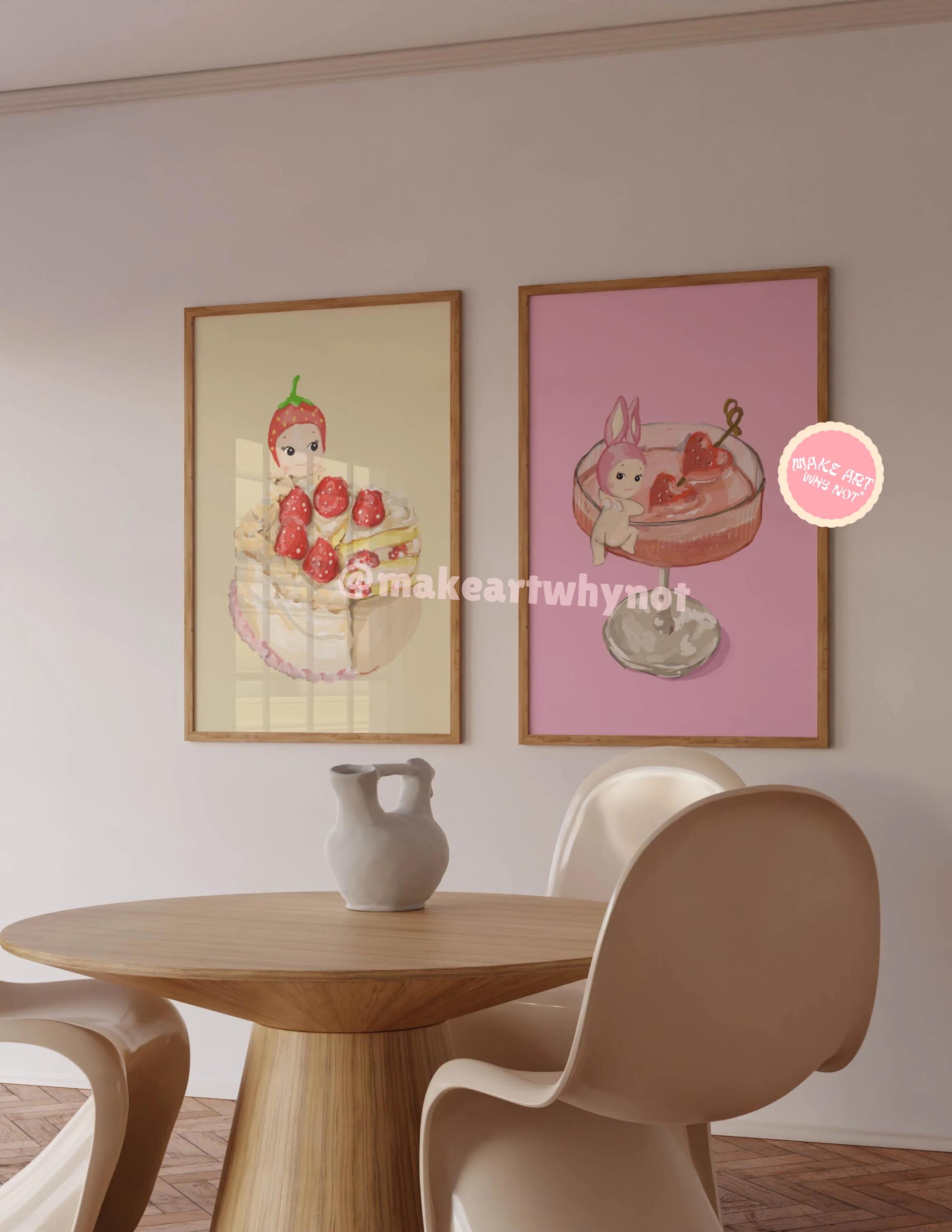 Printable Sonny Angel Poster Art Pink DIGITAL | Cherub Bunny Aesthetic ...