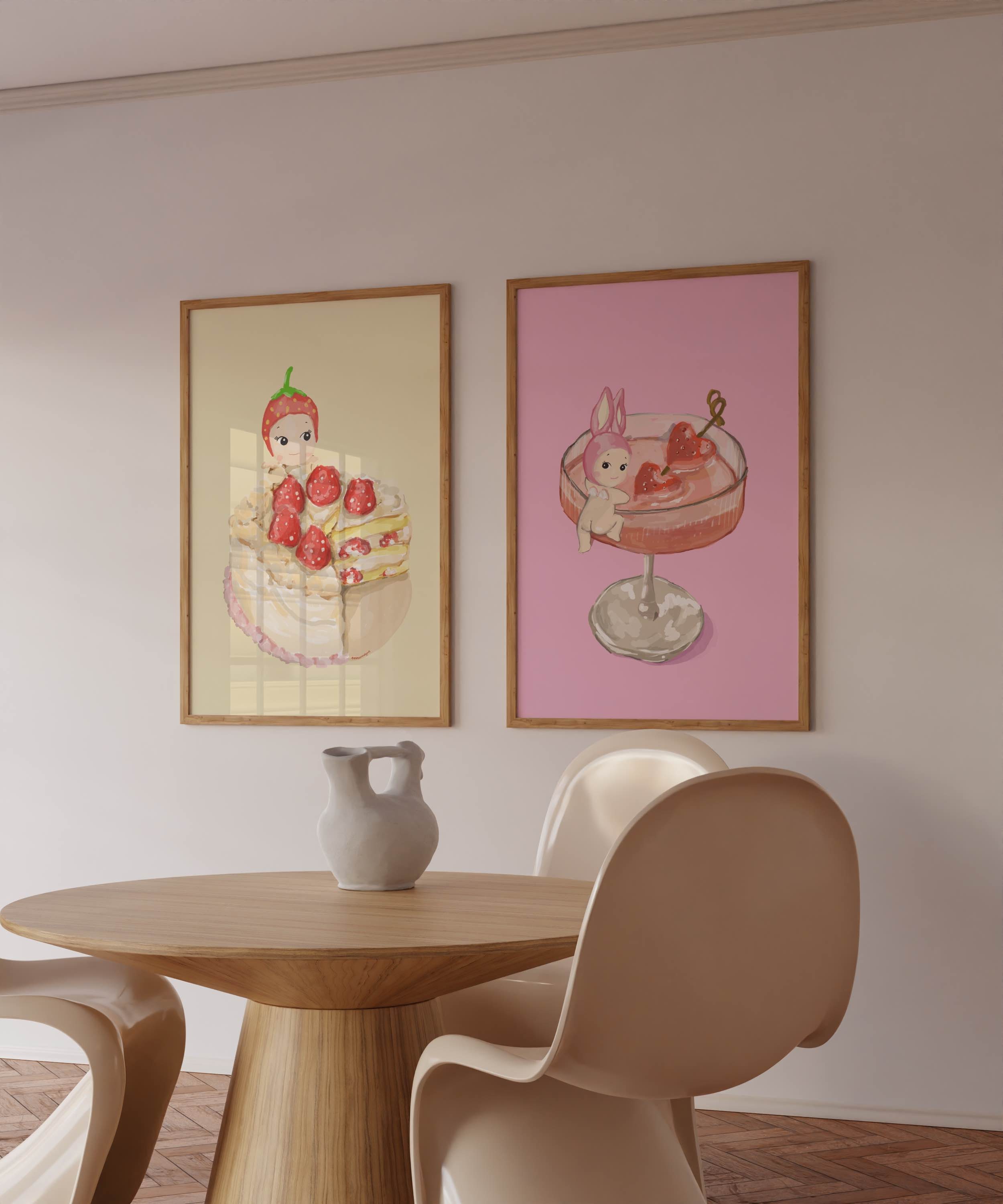 Printable Sonny Angel Poster Art Pink DIGITAL | Cherub Bunny Aesthetic ...
